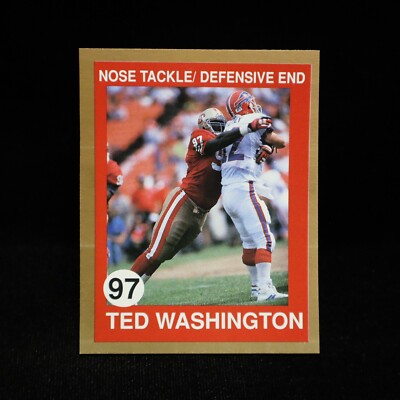 Ted Washington San Francisco 49ers RED & Gold PG&E Calendar Card #97 | eBay
