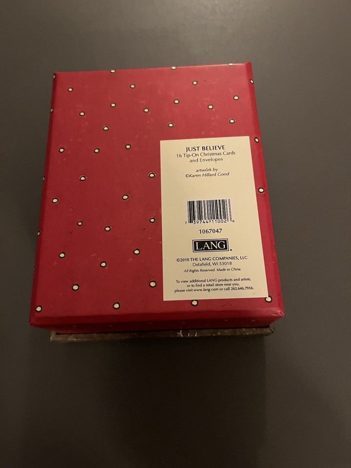 5 x 6 x 2.75 Lang Gift Box With Raised 3D Snowman on Top in Great Shape ...