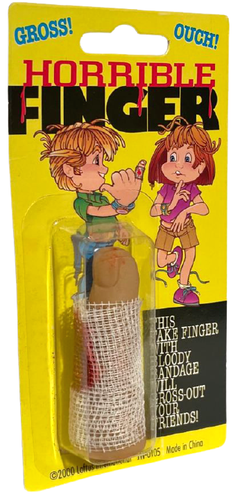 HORRIBLE FINGER Fake Cut Blood Latex Rubber Joke Prank Flesh Tip Bloody ...