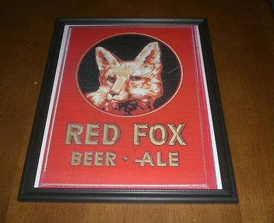 RED FOX BEER & ALE FRAMED COLOR AD PRINT | eBay