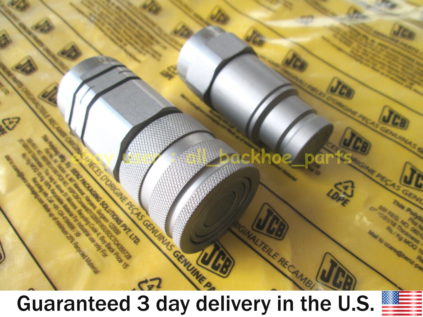 JCB BACKHOE - GENUINE JCB 3/8"BSP QUICK COUPLER, M/F (PART# 45/910600 ...