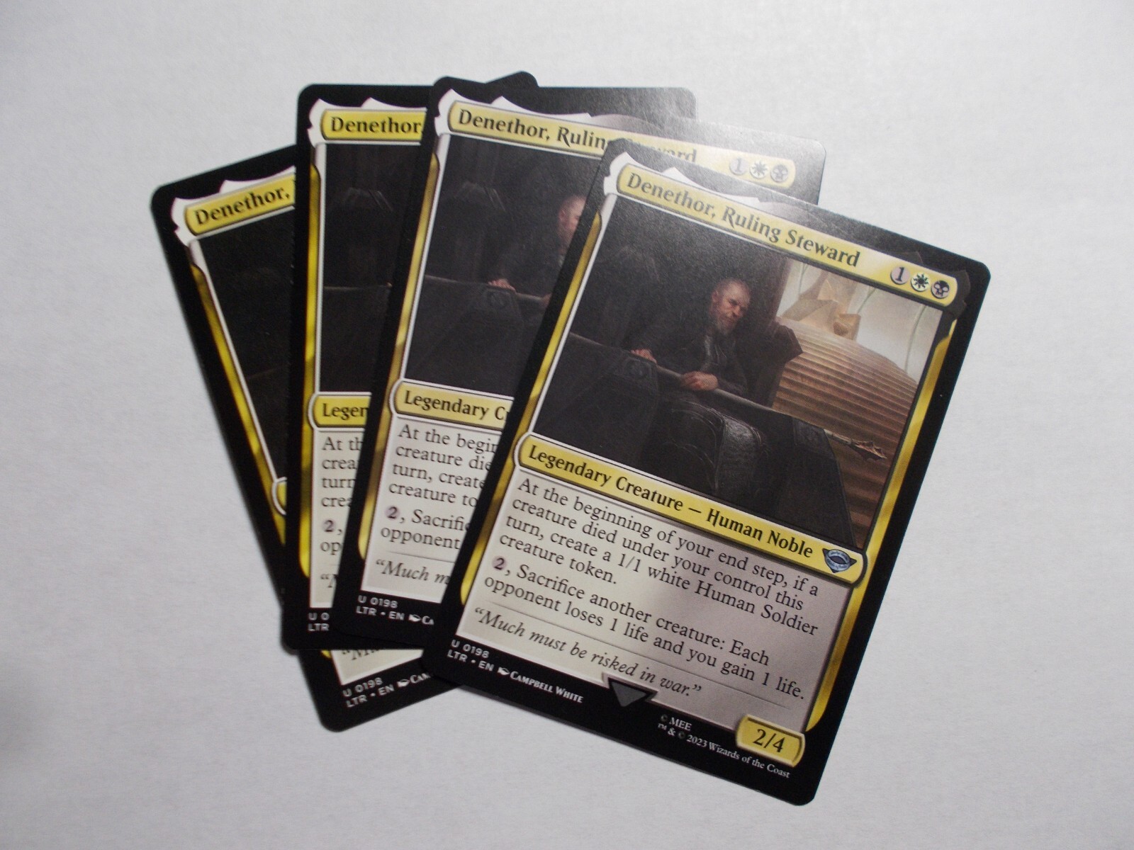 Denethor, Ruling Steward x4 MTG LOTR Multi-Color Uncommon Creature NM/M ...