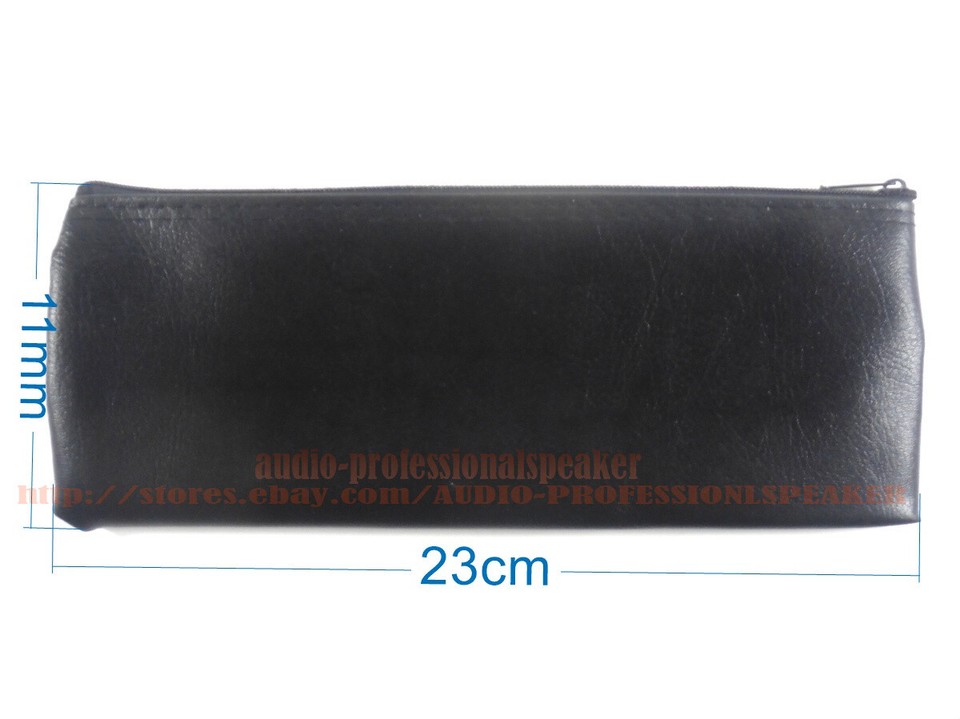 10pcs PU leather zipper microphone mic bag case for shure wireless ...