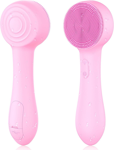 Facial Cleansing Brush Silicone Face Scrubber Waterproof Rechargeable ...