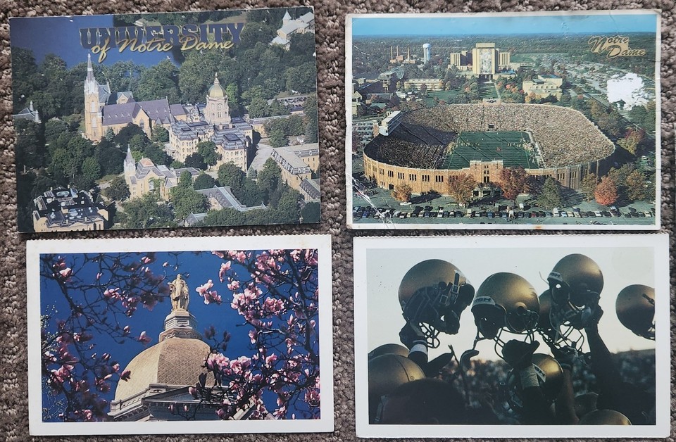 University of Notre Dame Postcards-Lot of 12 Vtg- & 3 Reproduction Program PCard | eBay