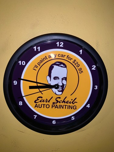 Earl Scheib Auto Painting Painter Car Garage Shop Advertising Clock ...