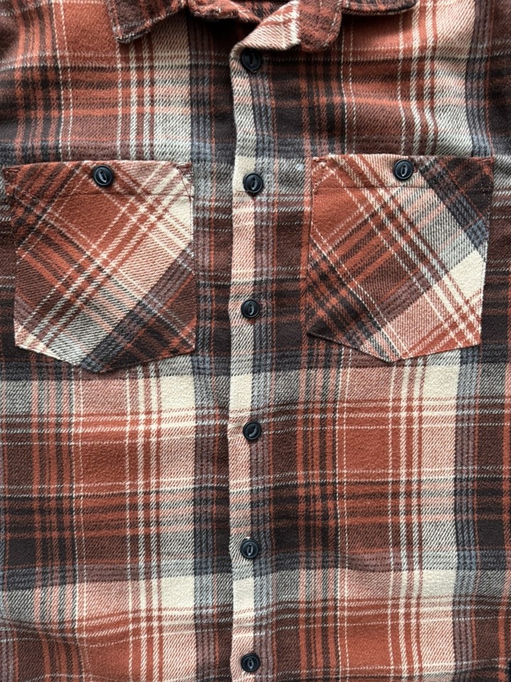 Stronghold Flannel Shacket ~~ Orange & Black | eBay UK