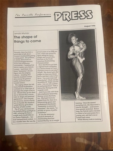 John Parillo PERFORMANCE PRESS bodybuilding booklet LENDA MURRAY 8-90 ...