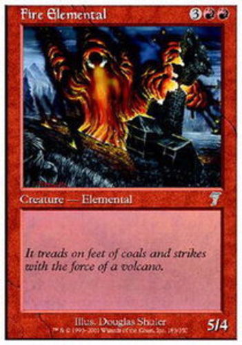 MTG: Fire Elemental [Moderately Played] 7th Edition Magic the Gathering ...