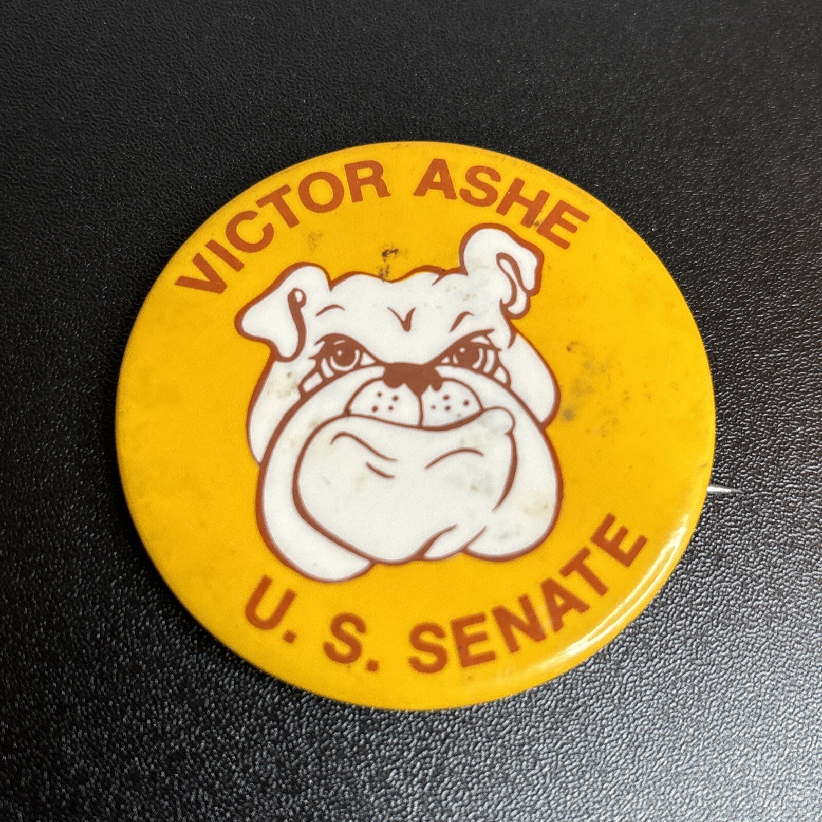 2.25" Ashe Yellow, Brown & White Tennessee U.S. Senate Pin back Button ...