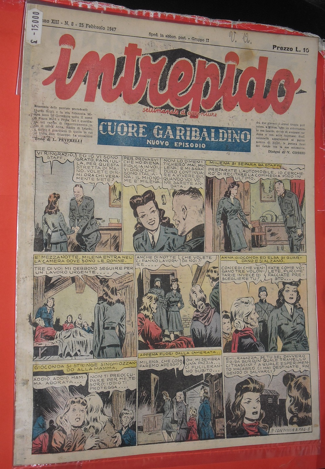INTREPIDO GIORNALE DEL 1947 N° 8 -ANNO 13° DA £ 10-ED-UNIVERSO CUORE ...