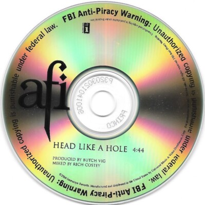 AFI– Head Like A Hole (CD, Promo) V.G | eBay
