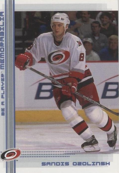 2000-01 In the Game Be A Player Memorabilia - Sandis Ozolinsh #409 ...