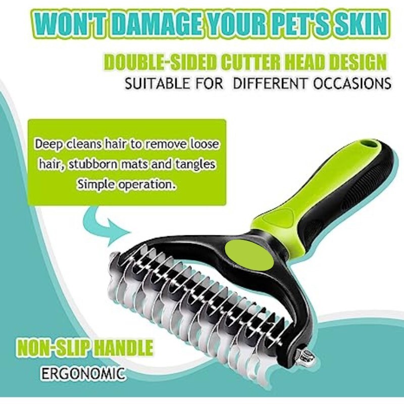 Grooming Tool 2 Sided Undercoat Knot Remover Comb for Pet Cats & Dogs ...