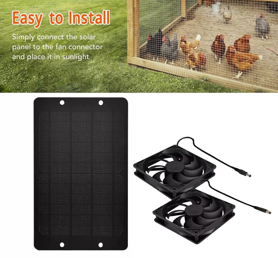 50W Solar Panel Fan Waterproof Solar Exhaust Fan Greenhouse Solar ...