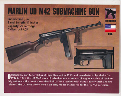 MARLIN UD M42 SUBMACHINE GUN .45 ACP SMG Atlas Classic Firearms PHOTO ...