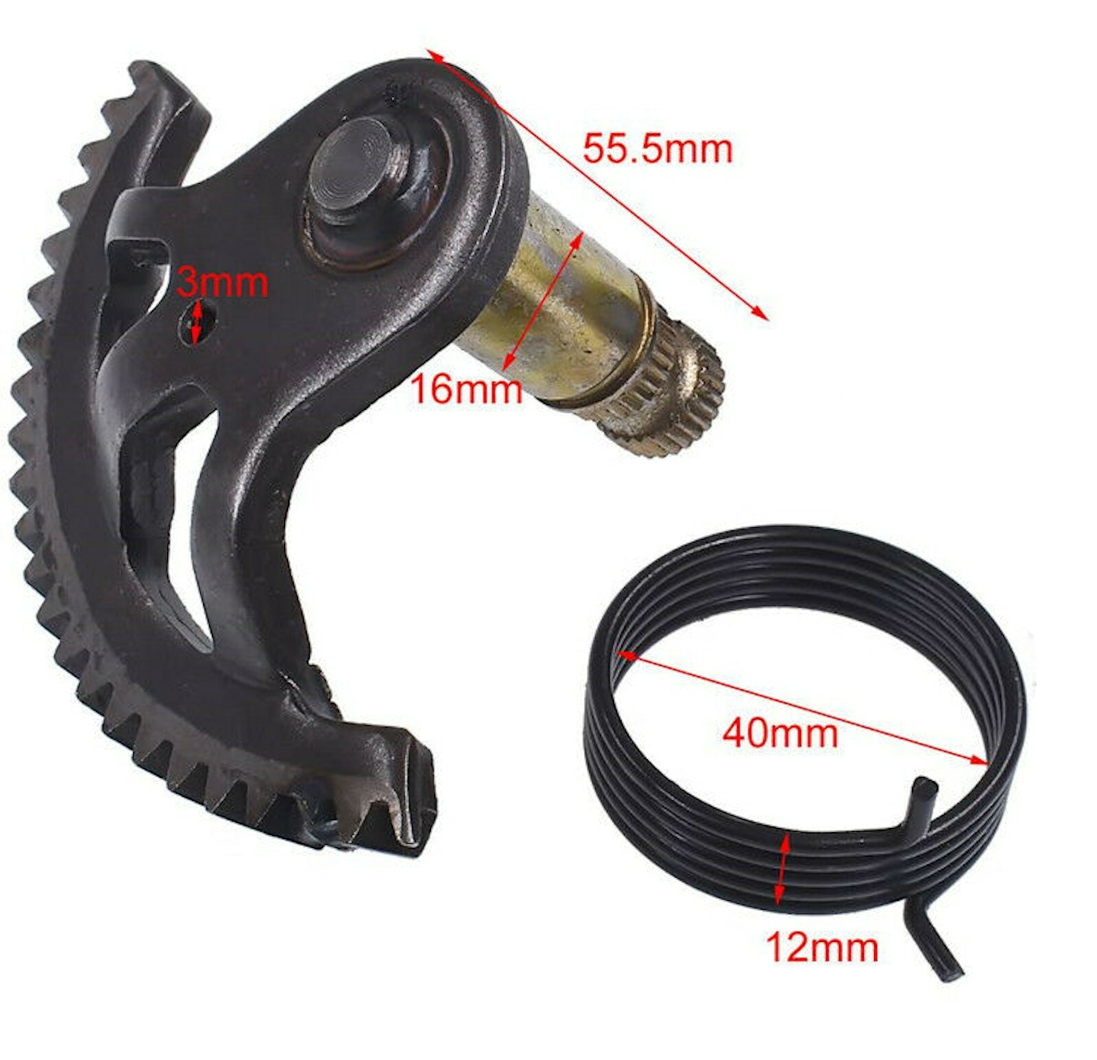 KTM SX50 Kick Start Starter Shaft Gear Return Spring Pro JR SR 50cc ...