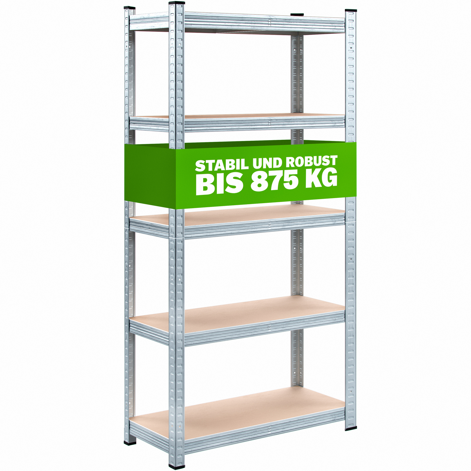Heavy Duty Shelving Unit Free Standing 5 Tier Shelves Industrial Plug ...