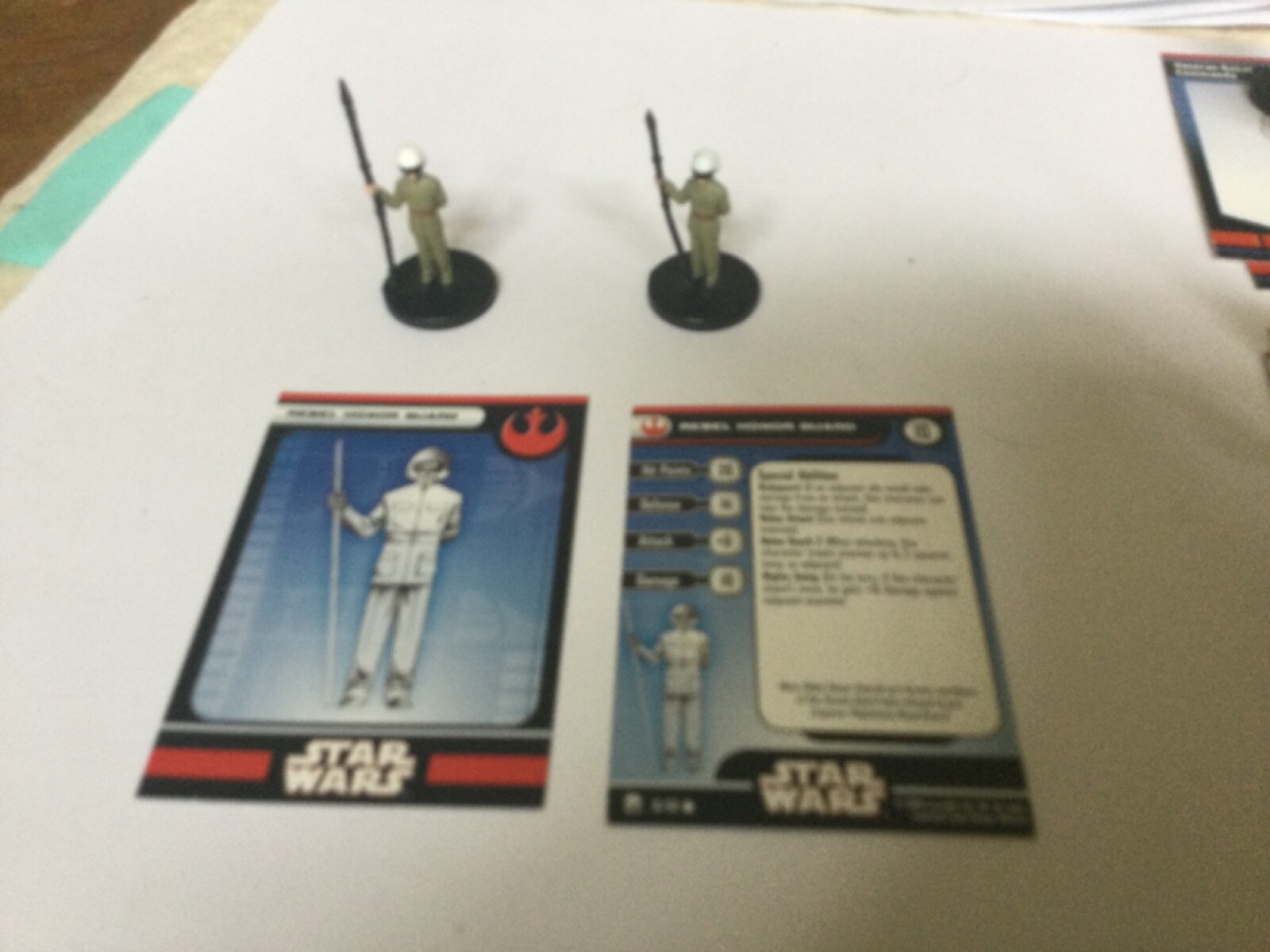 Rebel Honor guard Trooper Star Wars Miniature with stat card | eBay ...