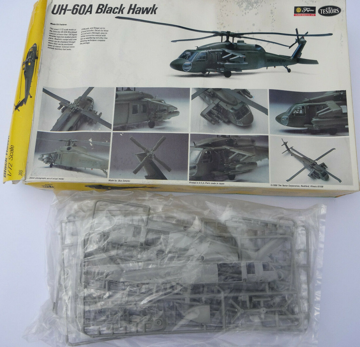 A FUJIMI TESTORS UH-60A BLACKHAWK HELICOPTER 1/72 SCALE PLASTIC ...