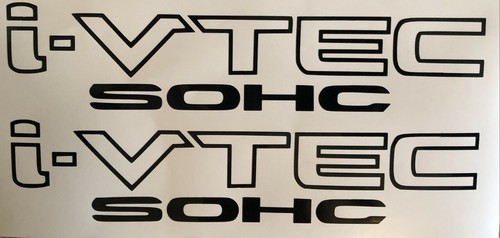 (2) Two i-VTEC SOHC BLACK Vinyl Decal Stickers Emblem FREE SHIPPING | eBay