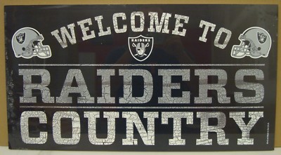 LAS VEGAS RAIDERS WELCOME TO RAIDERS COUNTRY WOOD SIGN 13"X24'' NEW ...