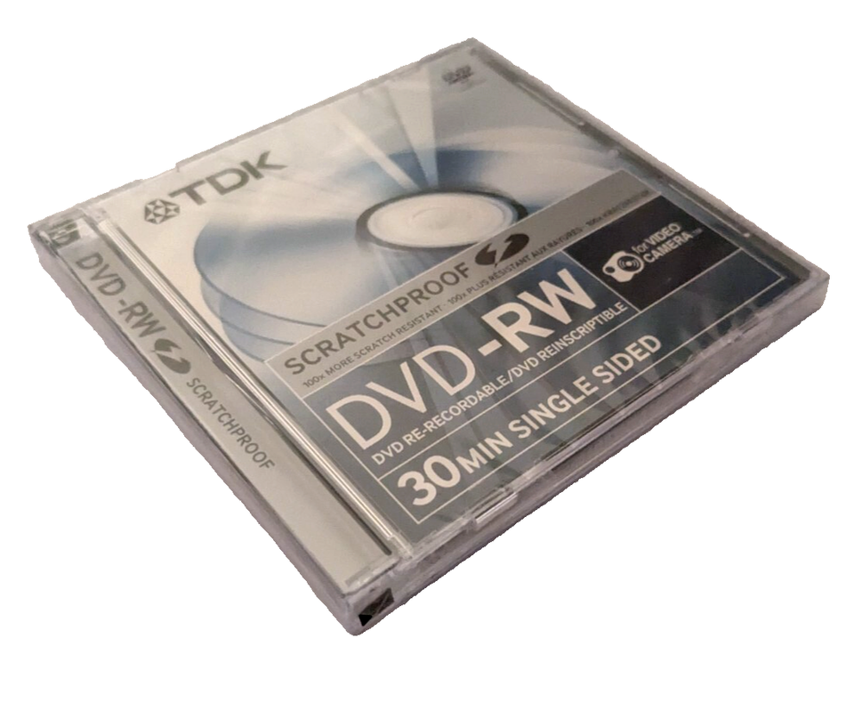 TDK DVD-RW-14SPEB 30 MIN Video Camera Handy Cam Camcorder Mini DVD-RW ...