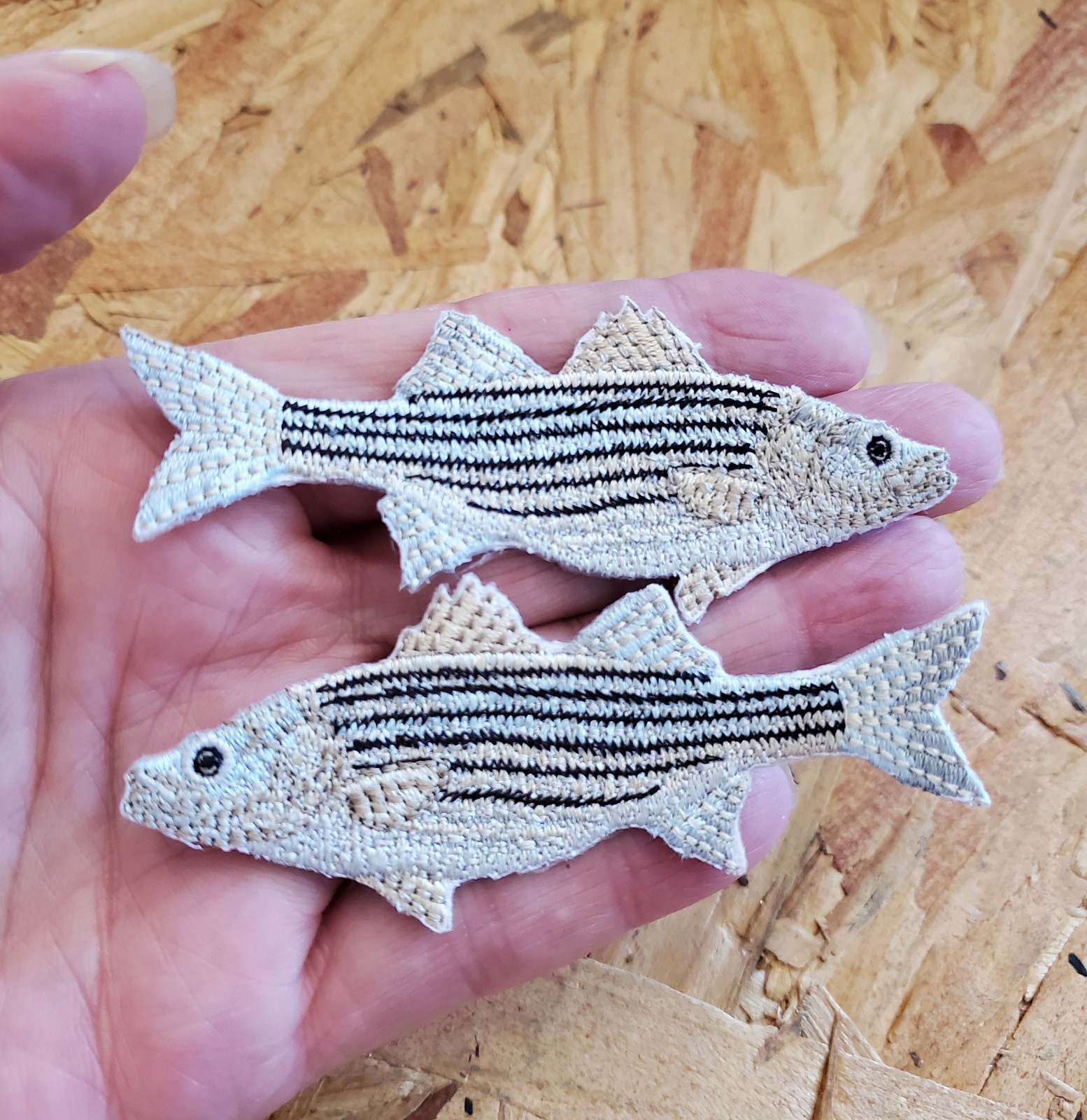 Fishing - Fish - Bass - Striped Bass - Embroidered Iron On Patches ...