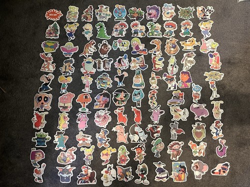 10 PCs Random 90s Kids Nostalgia Cartoon Stickers | Nickelodeon ...