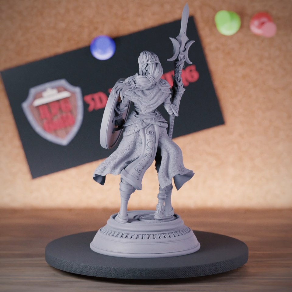 Female Elf Cleric of the Moon Miniature Paladin Dungeons and Dragons ...