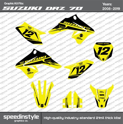 Graphics Decal Kit For Suzuki DRZ70 (2008-2019) DRZ 70 Element yellow ...