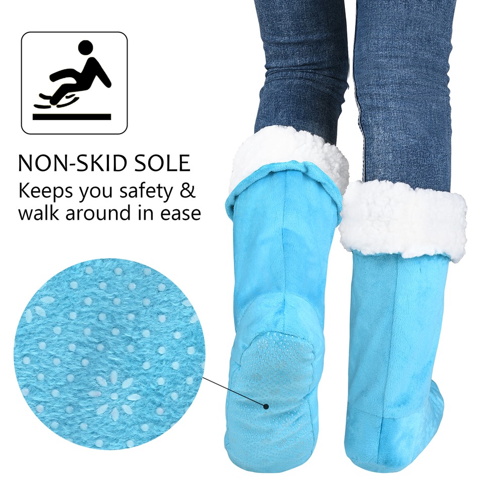 Ladies Slipper Boots,Ladies Slipper Booties Warm Fleece Boots Light ...