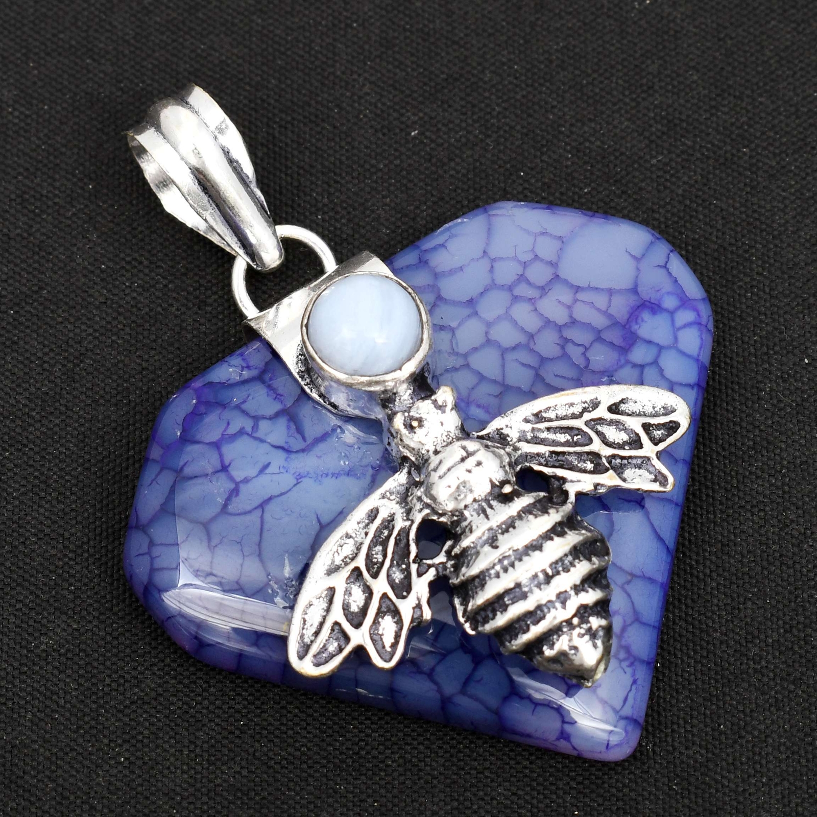 Solar Agate Owyhee Opal Gemstone Ethnic Handmade Bee Pendant Jewelry AP ...