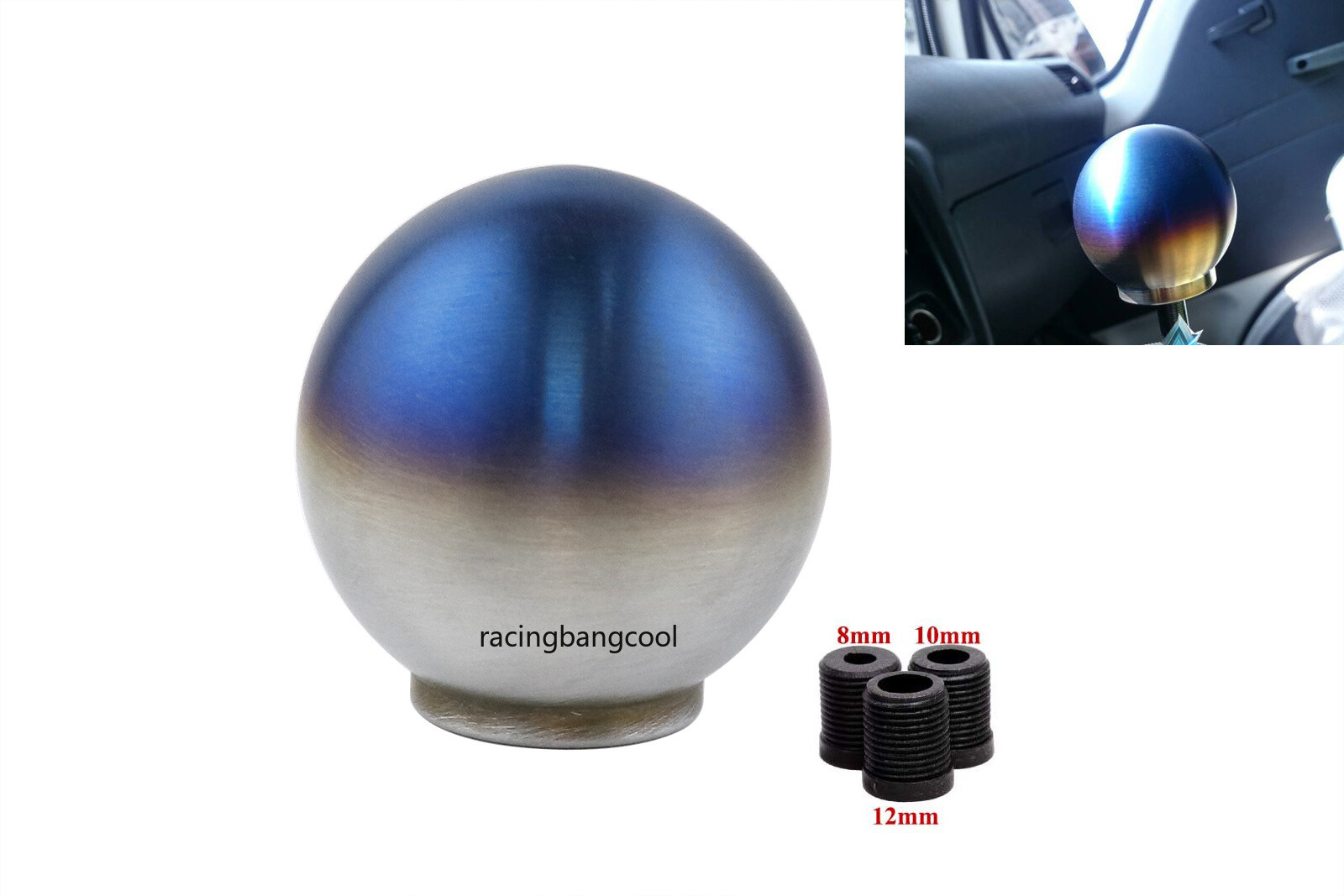 Universal Titanium Blue Shift Knob Manual Transmission Car Shifter ...