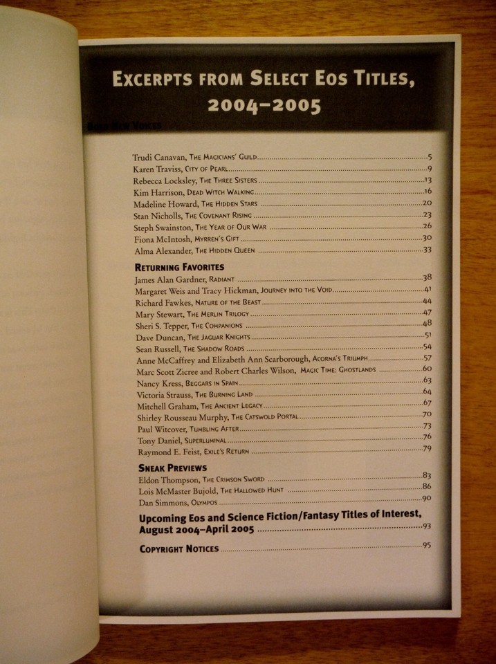 “The EOS Reader 2004-2005” PB—Lois McMaster Bujold—Dave Duncan—Sean ...