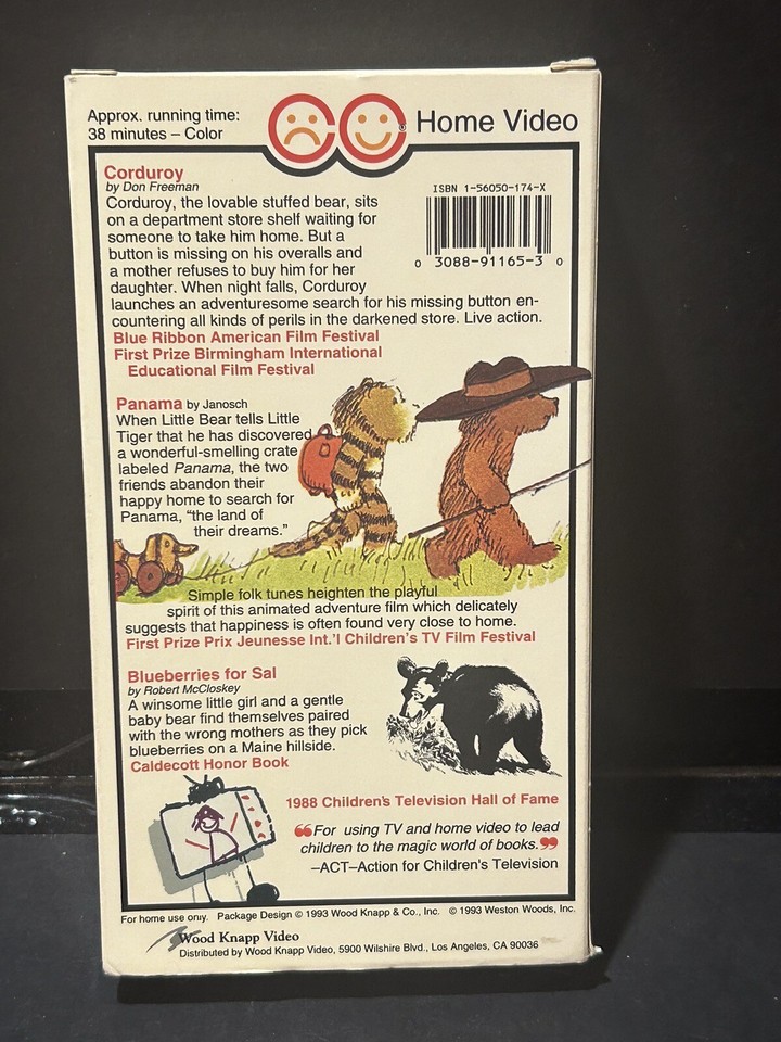 Corduroy and Other Bear Stories 1989 Children’s Circle VHS Don Freeman ...