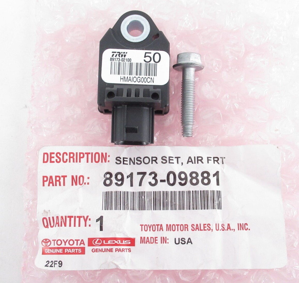 Genuine OEM Toyota 89173-09881 Front Sensor 2014-2018 Corolla | eBay