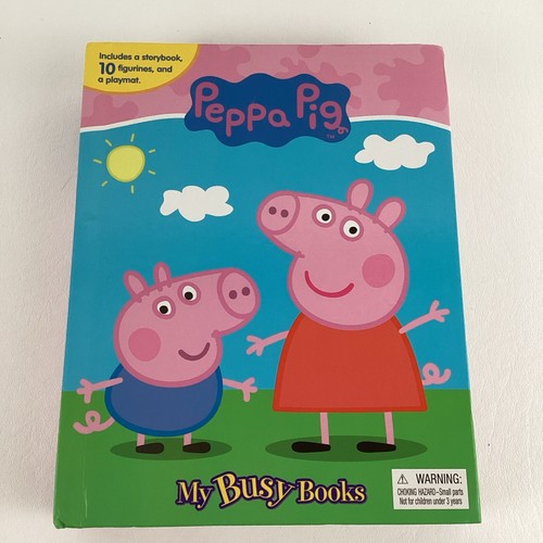 My Busy Books Peppa Pig Storybook 10 PVC Figures Playmat George Zoe ...