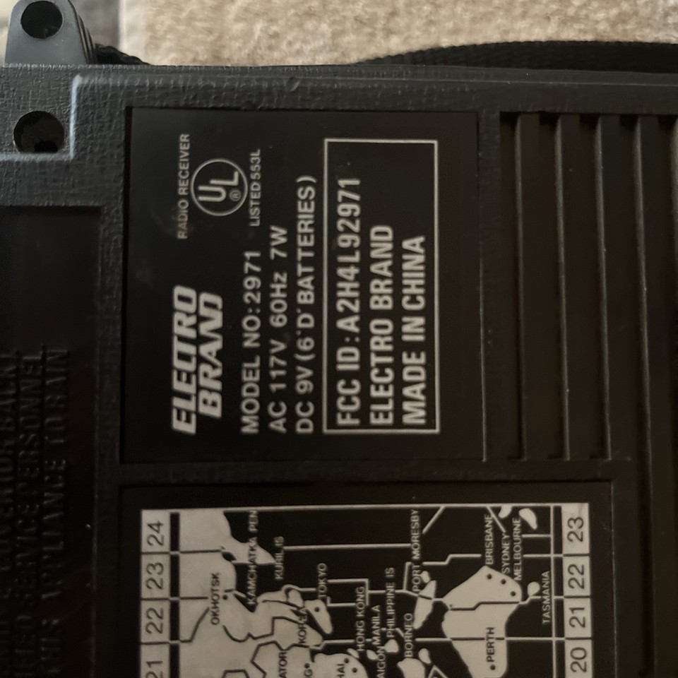 Electro Brand Model 2971 Band Shortwave Radio Cassette Player; Tested ...