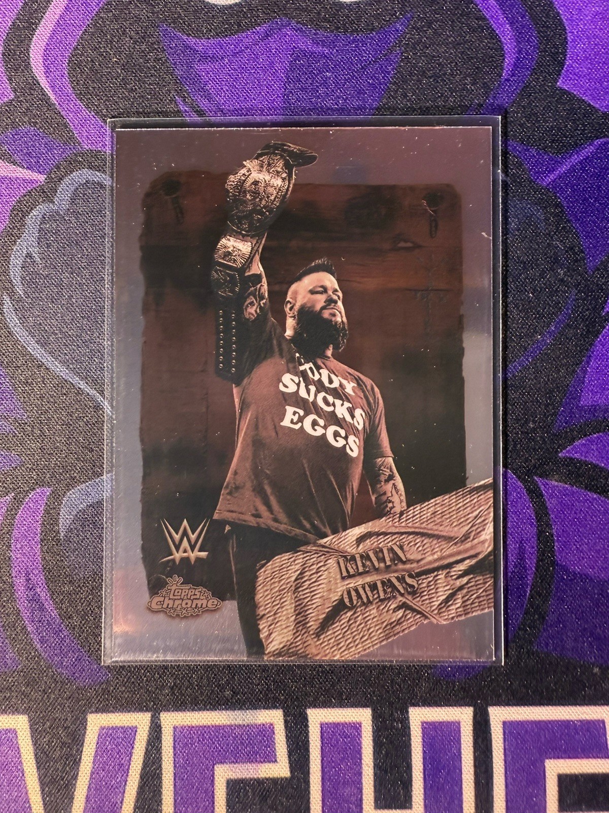 Kevin Owens 2025 Topps Chrome WWE Cactus Jack x Wrestlemania #4 Gold ...