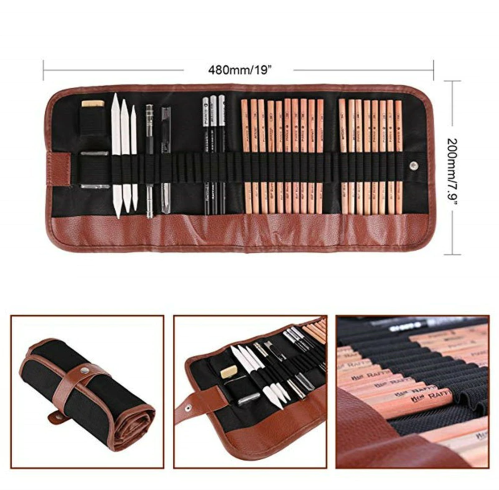 29PCS Professional Drawing Artist Kit Set Pencils And Sketch Charcoal ...