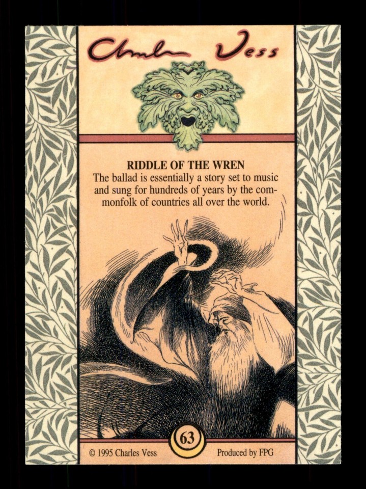 Riddle Of The Wren 63 Charles Vess 1995 FPG Fantasy Art Trading Card ...