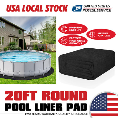 Pool Liner Pad for Above Ground Swimming Pool 20ft Round Under Pool Mat ...