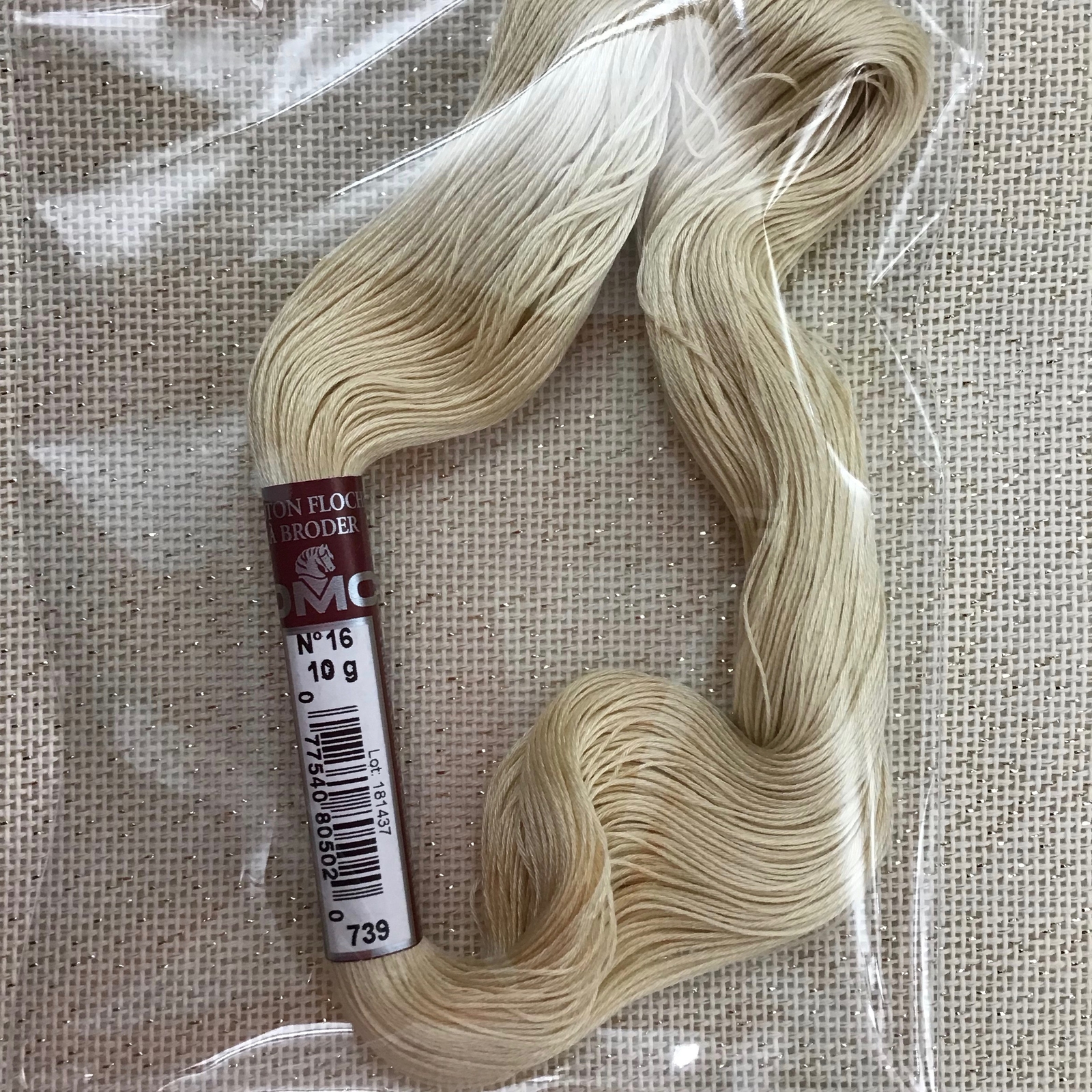 DMC neutral #739 Floche cotton thread smocking embroidery needlework ...