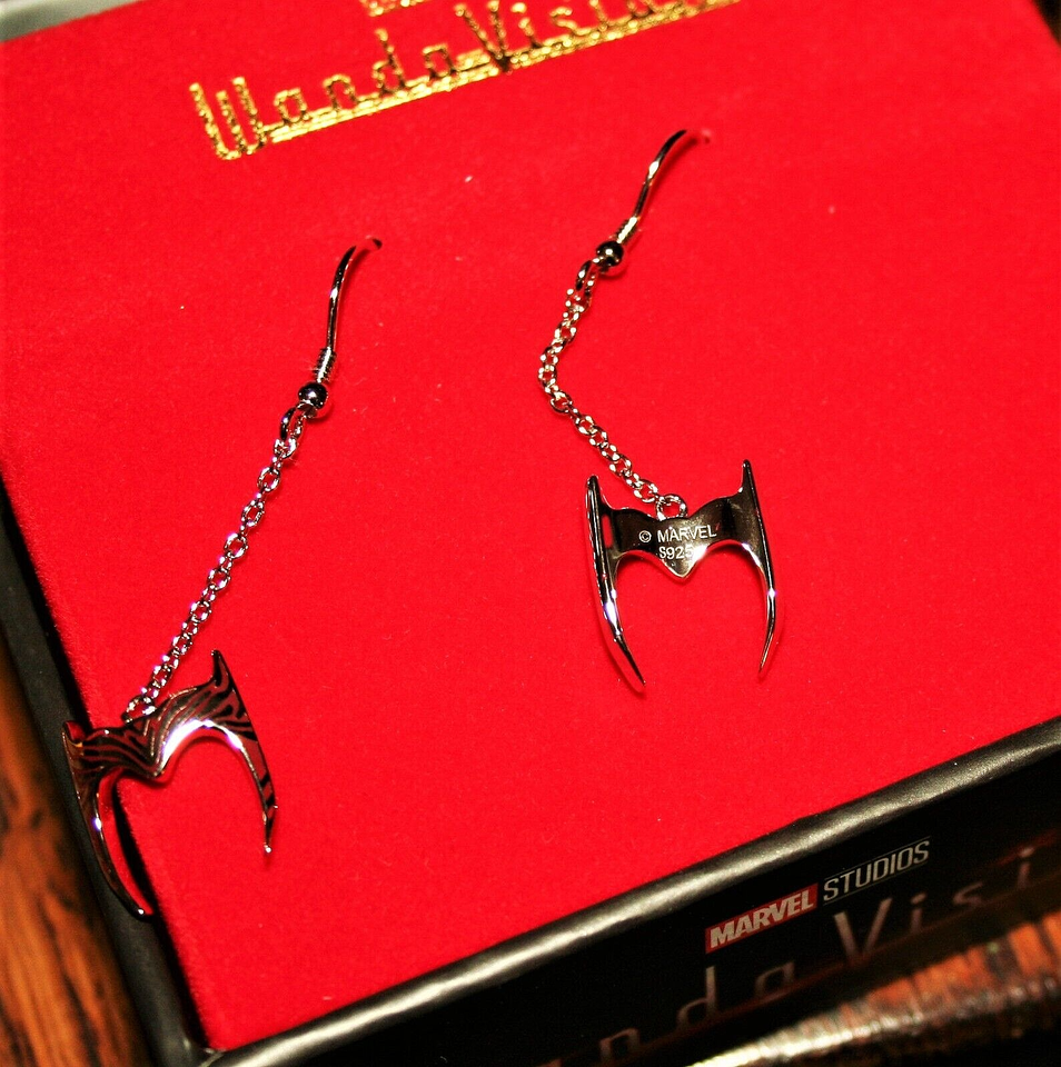 Marvel Wanda Vision Scarlet Witch Mask Sterling Silver Earrings New NOS ...