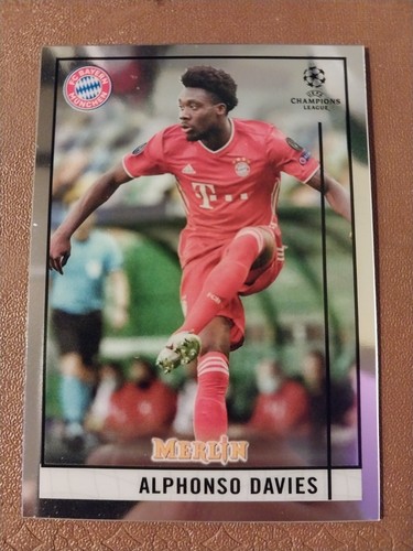 2020 ALPHONSO DAVIES TOPPS CHROME MERLIN SOCCER CARD #33 BAYERN MUNCHEN ...