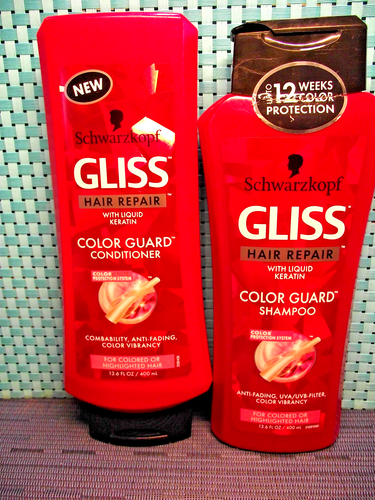 Schwarzkopf Gliss Hair Repair 1 Color Guard Shampoo & 1 Conditioner 13. ...