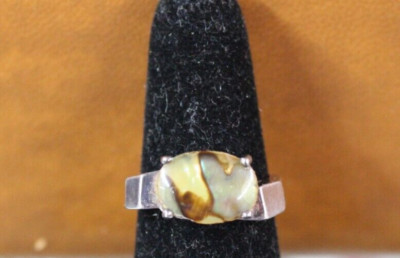 GORGEOUS Sterling Silver & Multi Colored Stone Ring Size 7.875 Signed ...