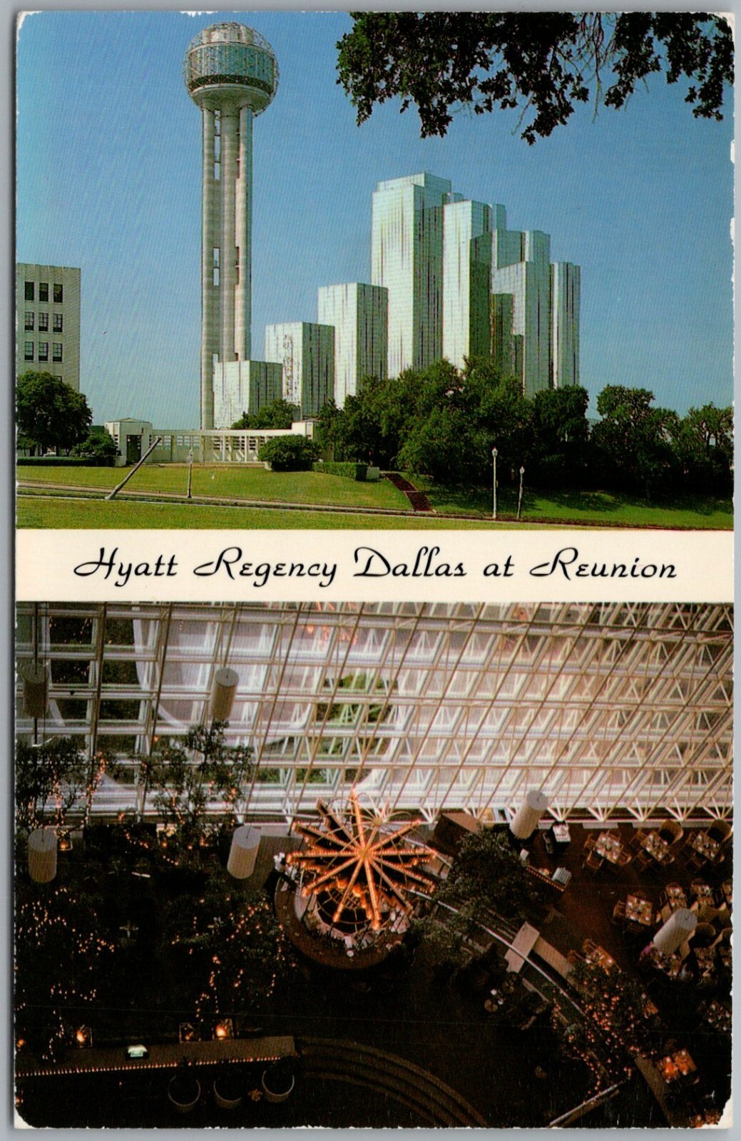 Hyatt Regency Dallas At Reunion Texas Postcard R83 | eBay