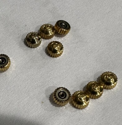 New Genuine Gucci 3.45mm Water Proof Yellow Gold Color Watch Crown Part ...